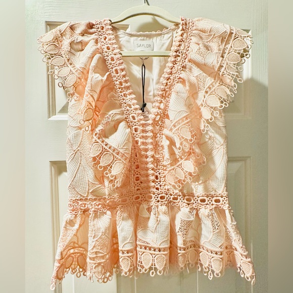 SAYLOR | Tops | Saylor Maria Carla Embroidery Top | Poshmark